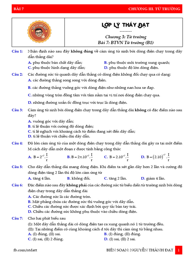 Bài 7. BTVN T Trư NG | PDF