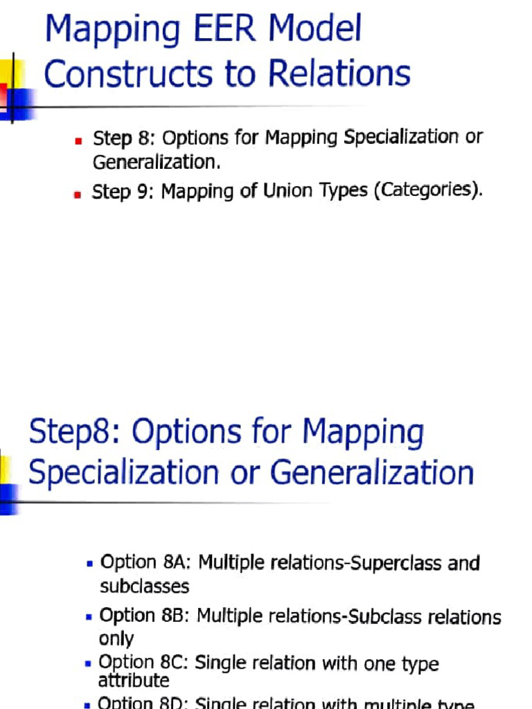 EER To Relation Mapping | PDF