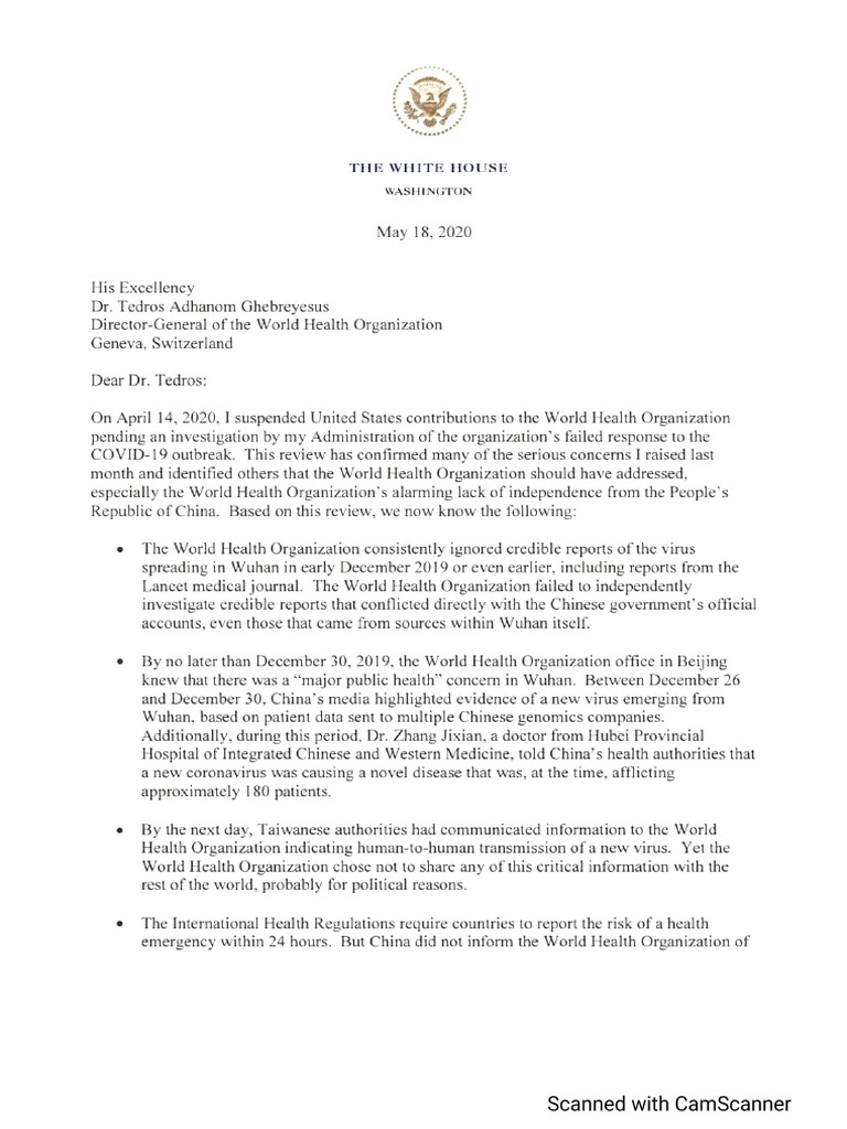 POTUS To WHO Chief | PDF