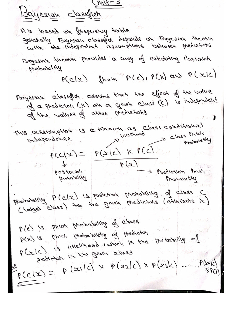 Unit 2 - Basyian - Classifier | PDF