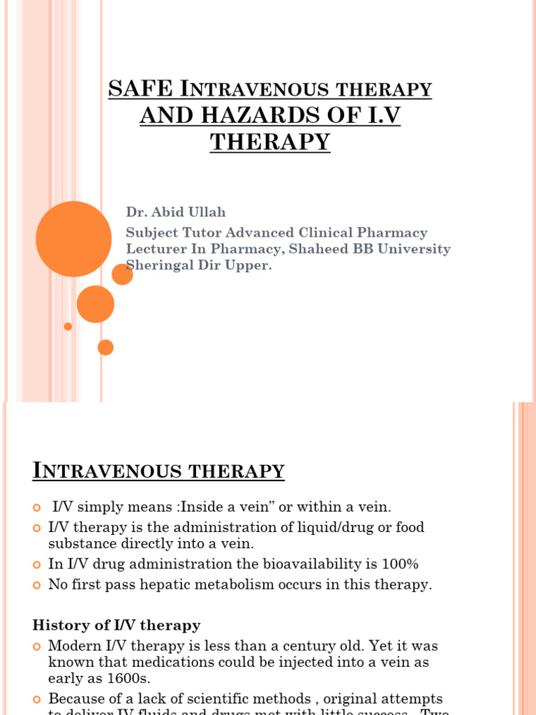 Intravenous Therapy | PDF
