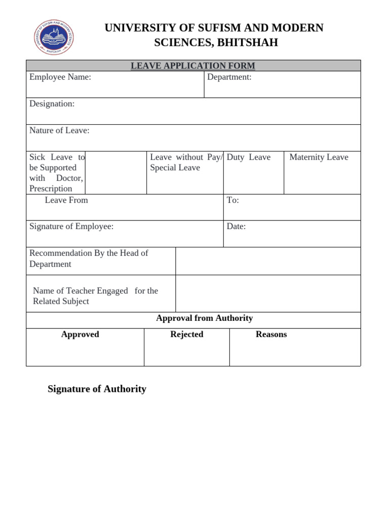 New Leave Form | PDF