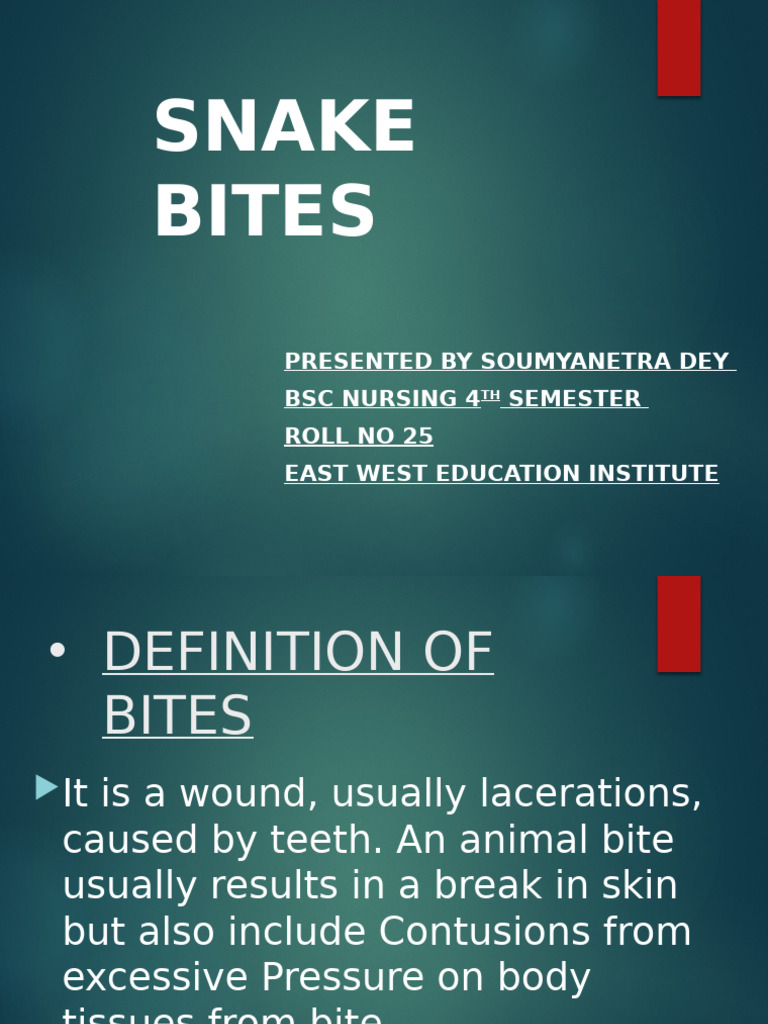 Snake Bite | PDF