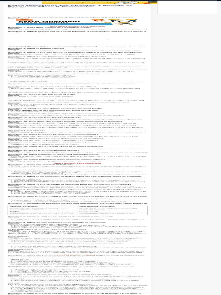Extra Questions For Chapter 2 People As Resource | PDF
