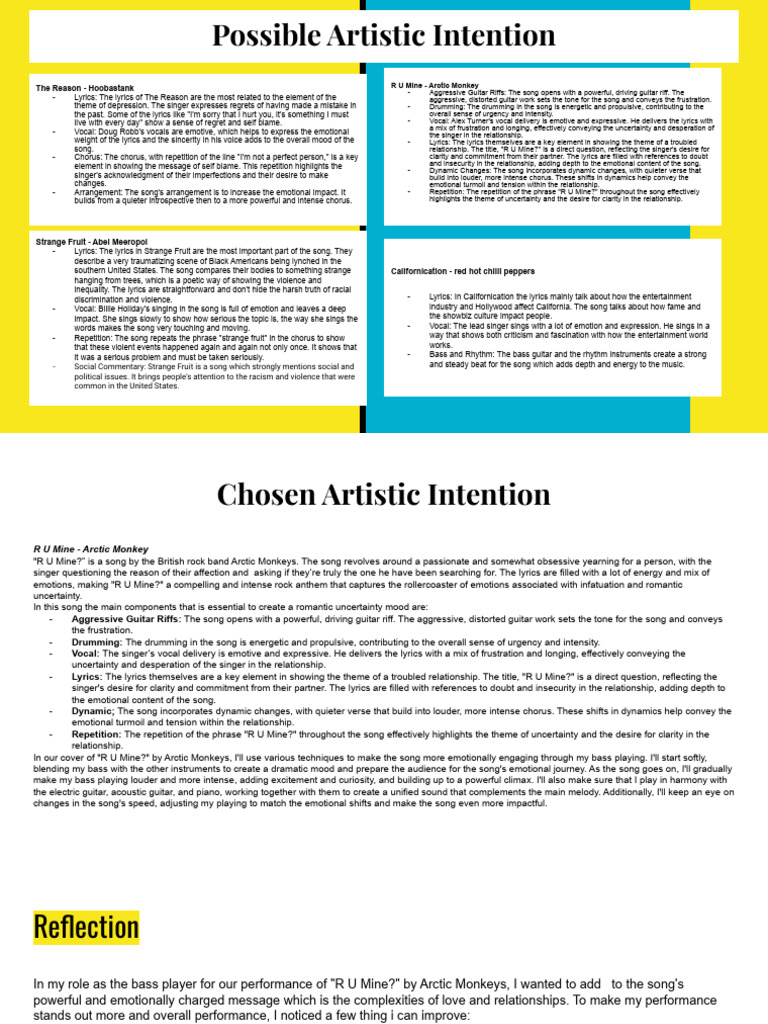 Artistic Intention 1 Pdf