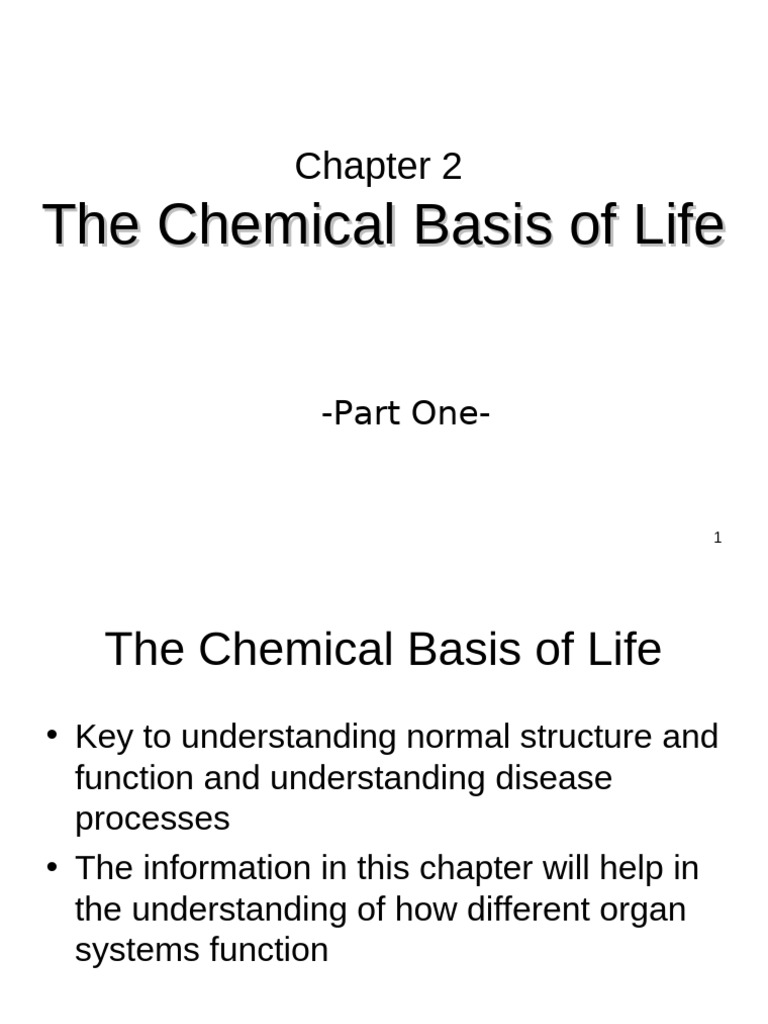 The Chemical Basis of Life | PDF | Chemical Compounds | Chemical Bond