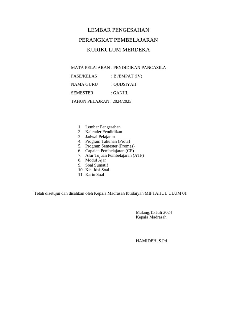 Lembar Pengesahan | PDF