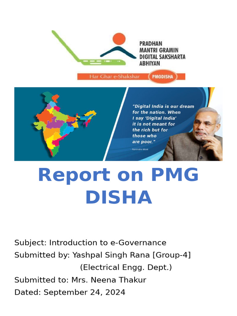 Report On PMG Disha | PDF
