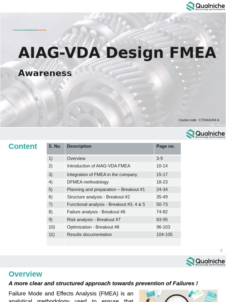 Aiag Vda Dfmea Awareness Qn (1) | PDF