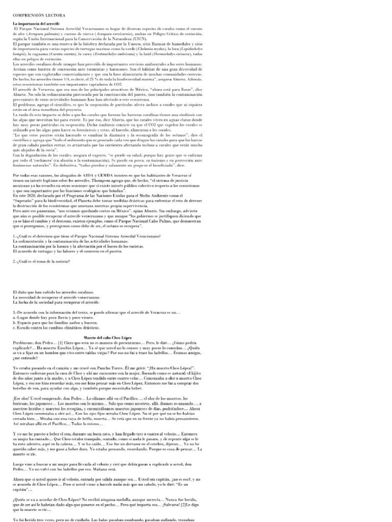 Comprencion Lectora Cenval 11 | PDF
