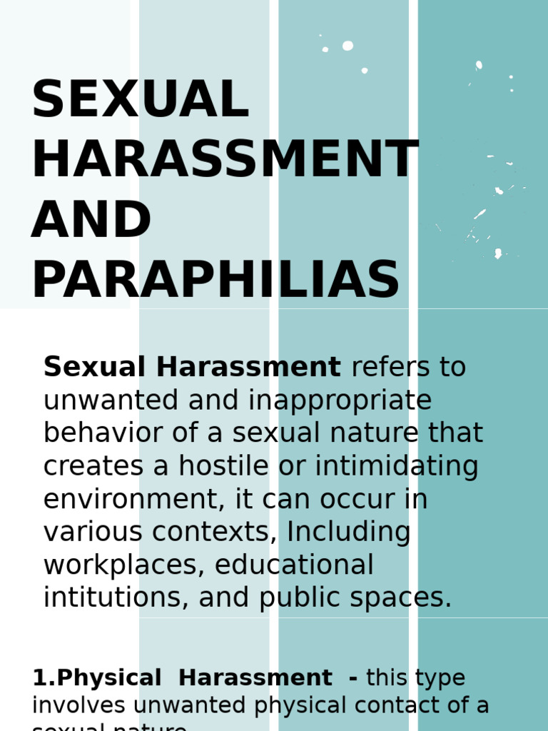 Sexual Harassment AND Paraphilias | PDF | Harassment | Social Science