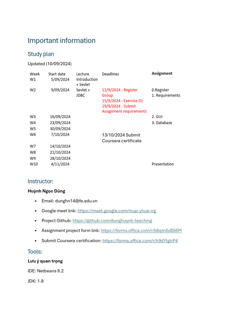 66d9610692107b08fe77b27b - Important Information 20240911 | PDF