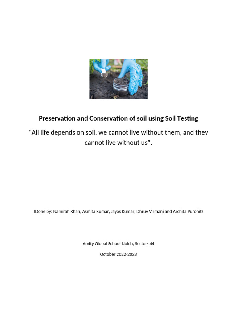 Soil Testing Written Report | PDF