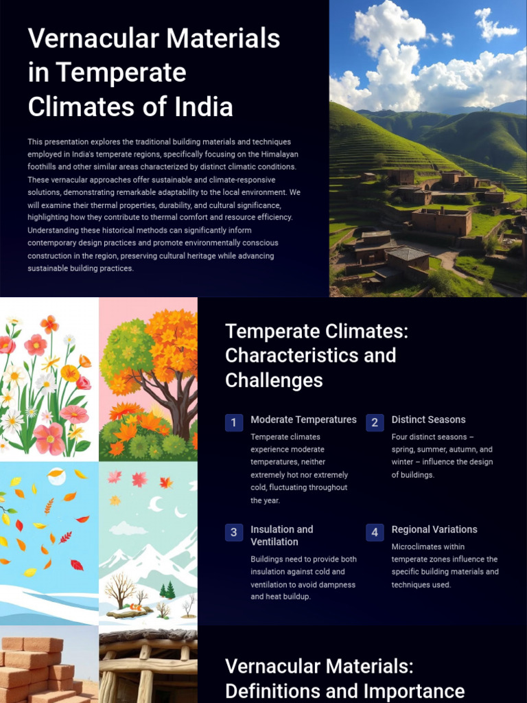 Vernacular Materials in Temperate Climates of India | PDF