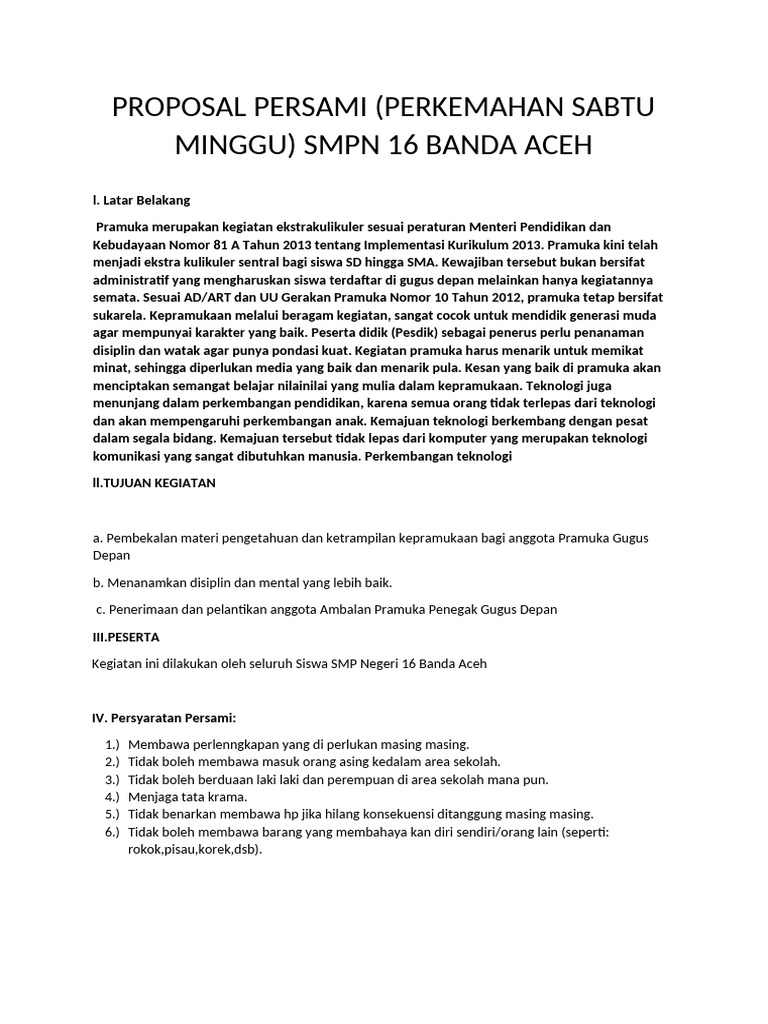 Proposal Persami 02 | PDF