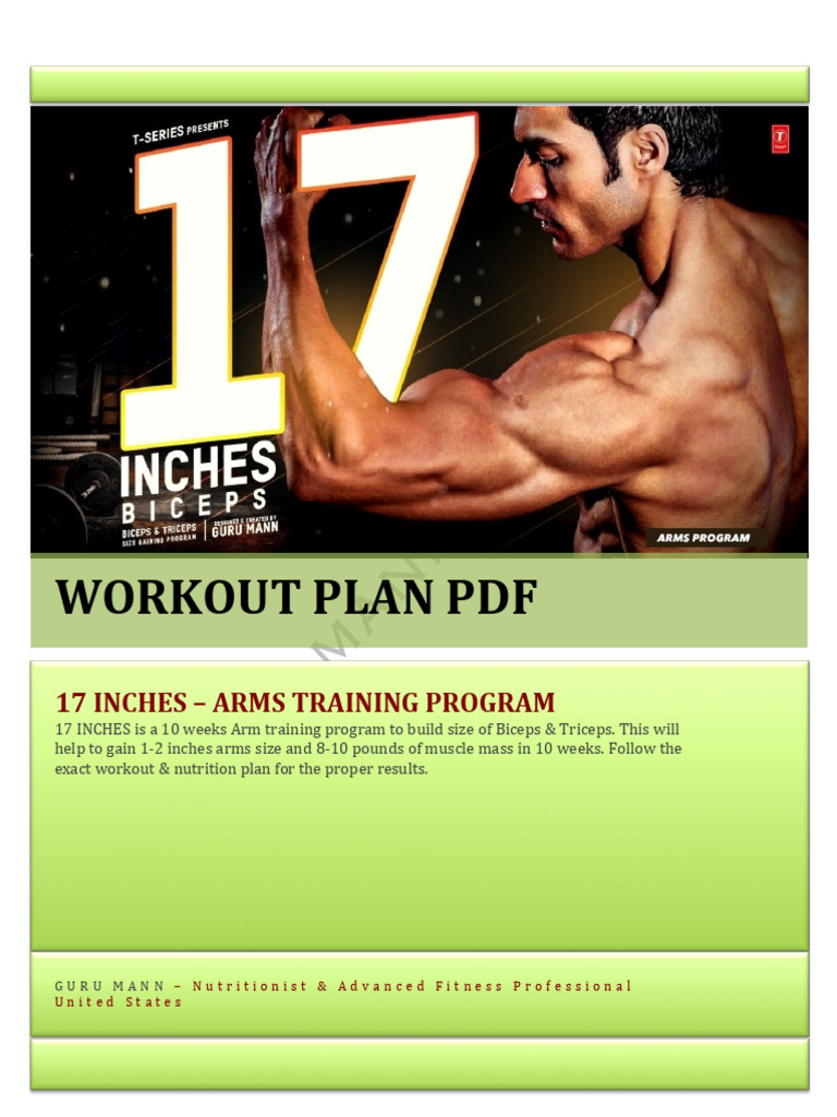 17 Inches Arms Training Program | PDF | Aerobic Exercise | Physical Fitness