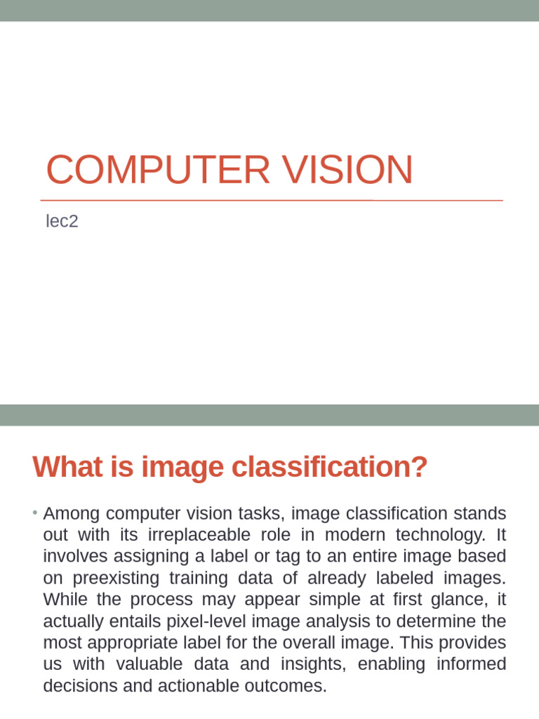 Computer Vision Final Lec | PDF | Statistical Classification | Computer ...