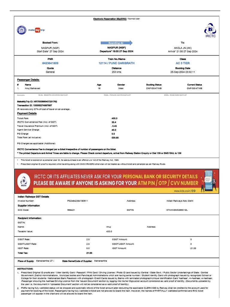 NR 7500885407231762 e Ticket | PDF