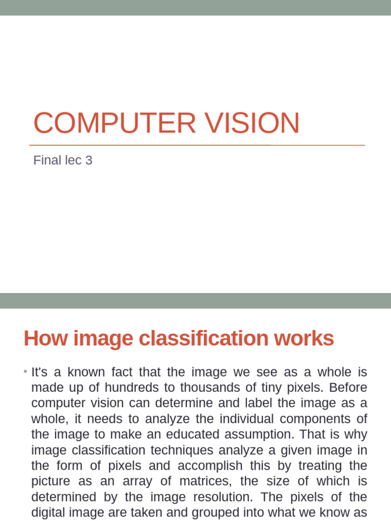 Computer Vision Final Lec | PDF Computer Vision Final Lec | PDF