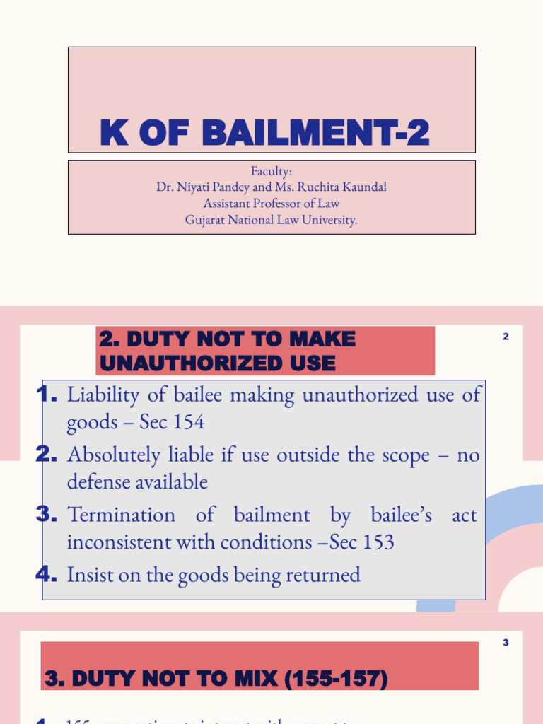 K of Bailment - 2.pptx | PDF