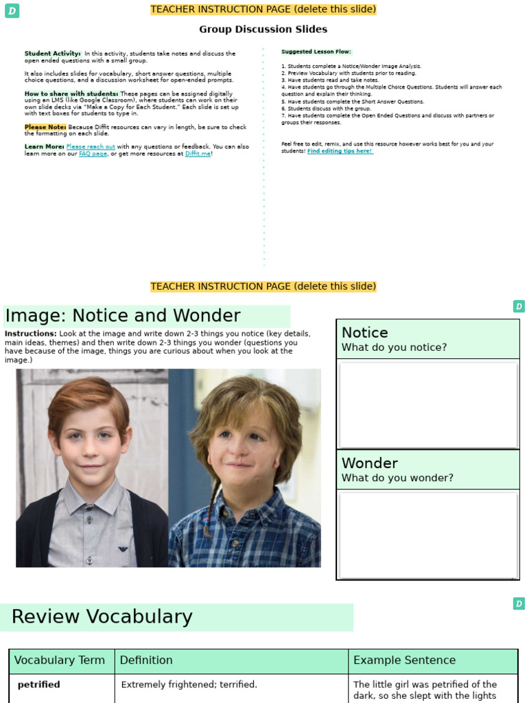 Wonder Excerpts- Chapters 1 and 2 | PDF