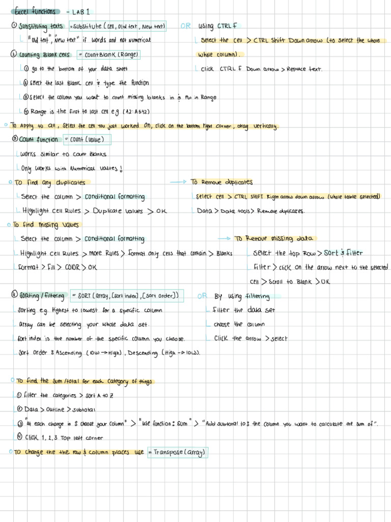 Excel Functions | PDF
