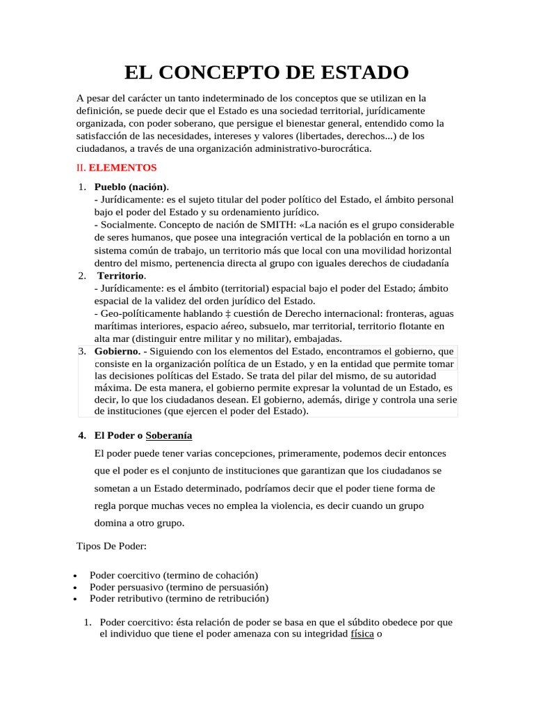 EL CONCEPTO DE ESTADO | PDF