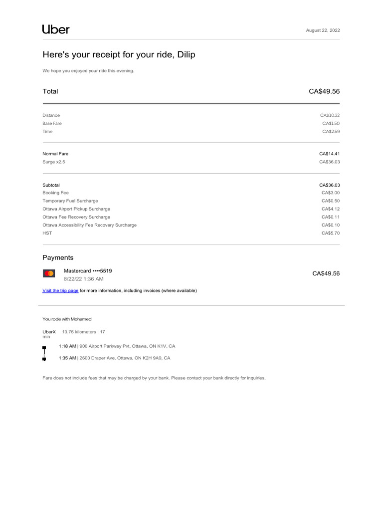 Uber Receipt 1 | PDF