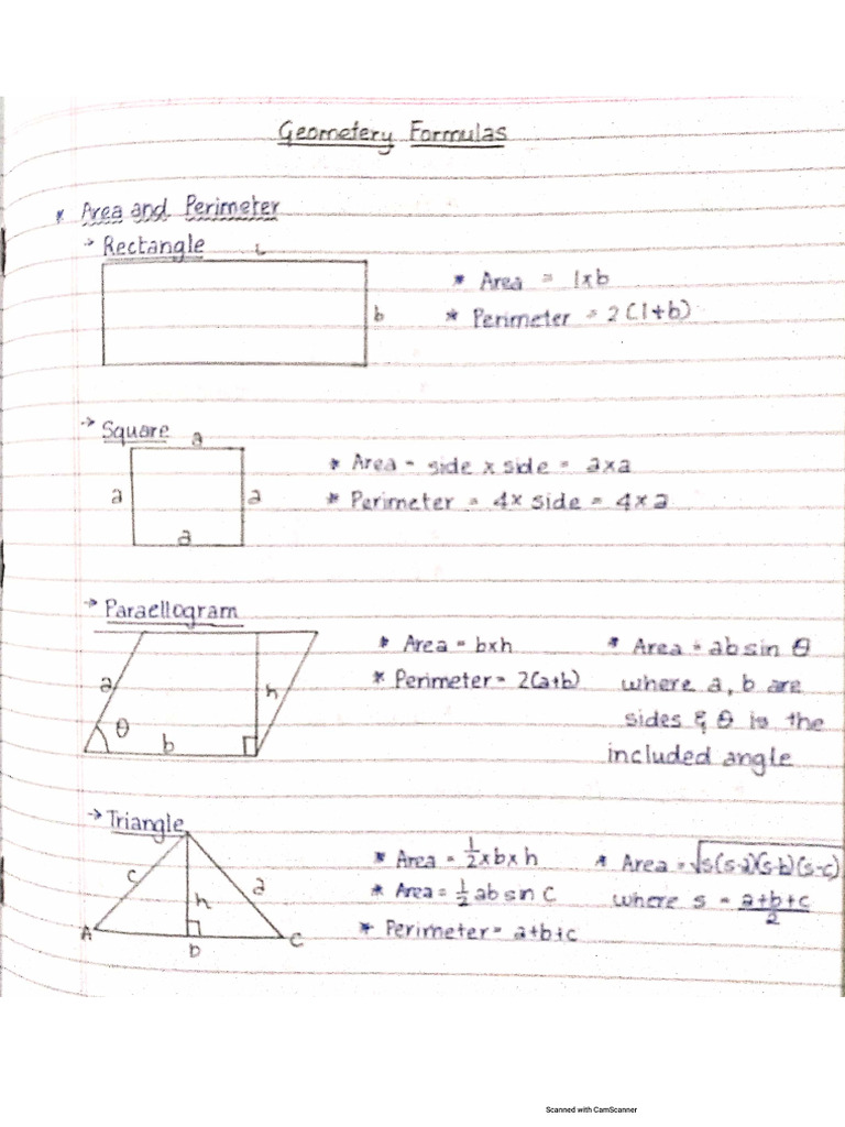 Geometry Formulas | PDF