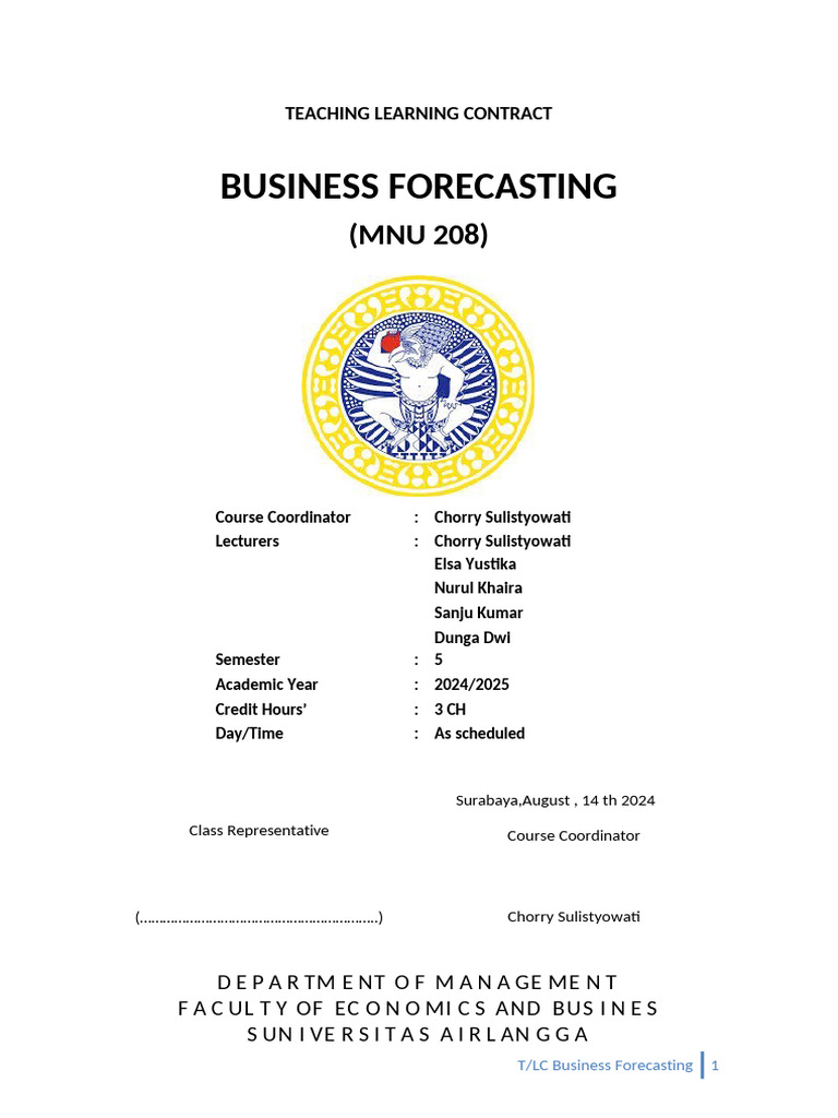 RPS - Business Forecasting 2024 | PDF