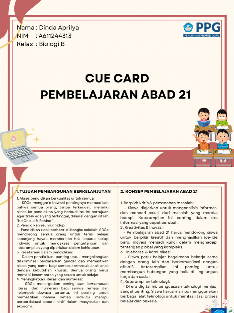 Tugas 1.3. Cue Card - DINDA APRILYA | PDF