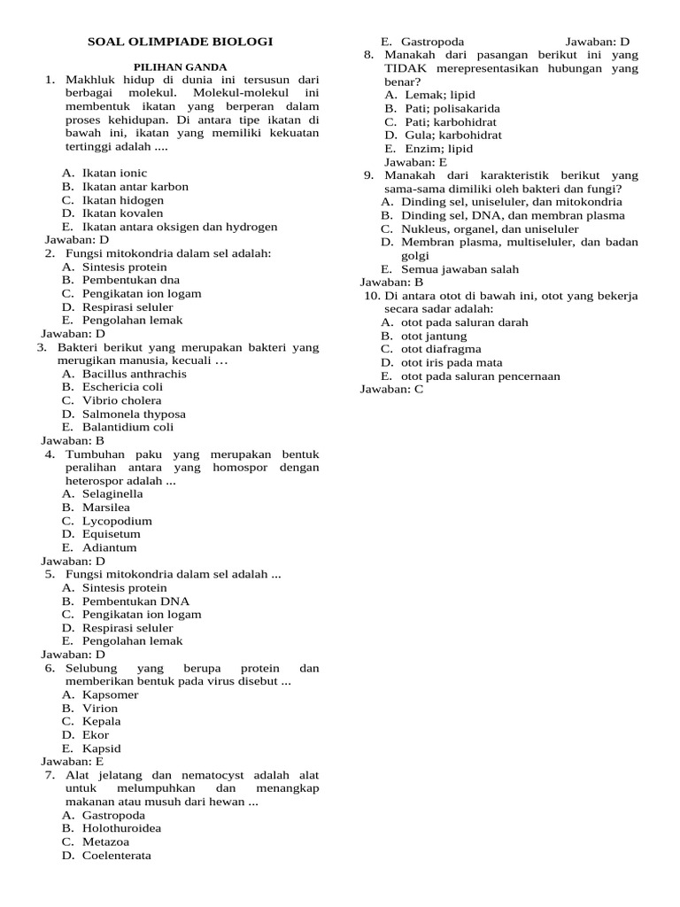 Soal Latihan Olim | PDF