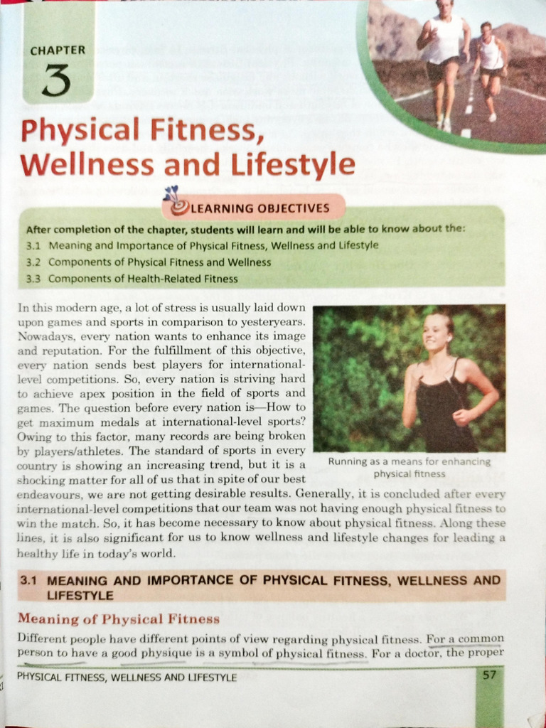 Class Xi, Chap 3, Physical Fitness, Wellness and Lifestyle | PDF