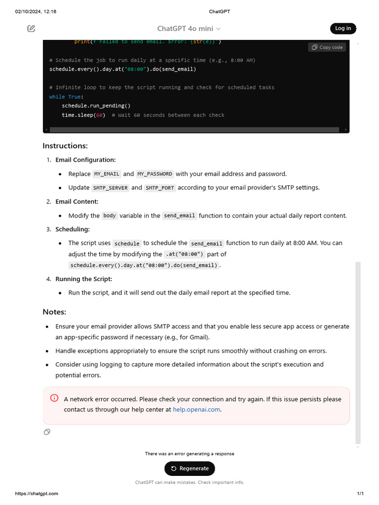 Instructions:: Chatgpt 4O Mini | PDF