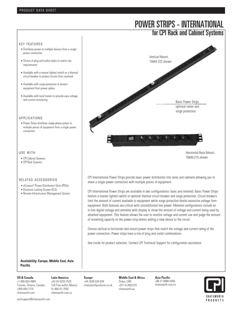 Power Strips International Datasheet | PDF