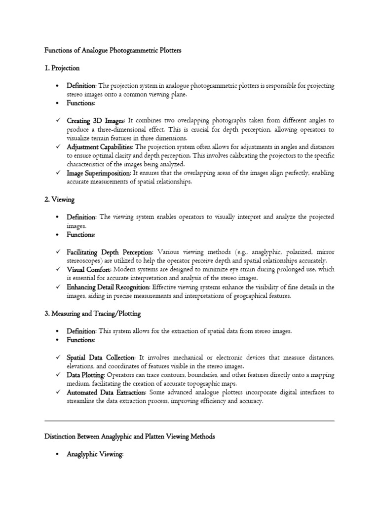 KNEC PAST PAPERS ON STEREOSCOPY &analogue Photogrammetric Plotters ...