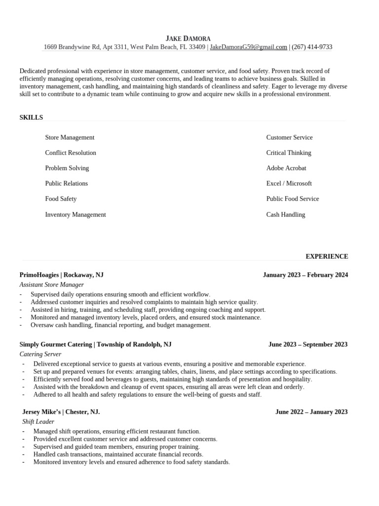 FINAL RESUME JD | PDF