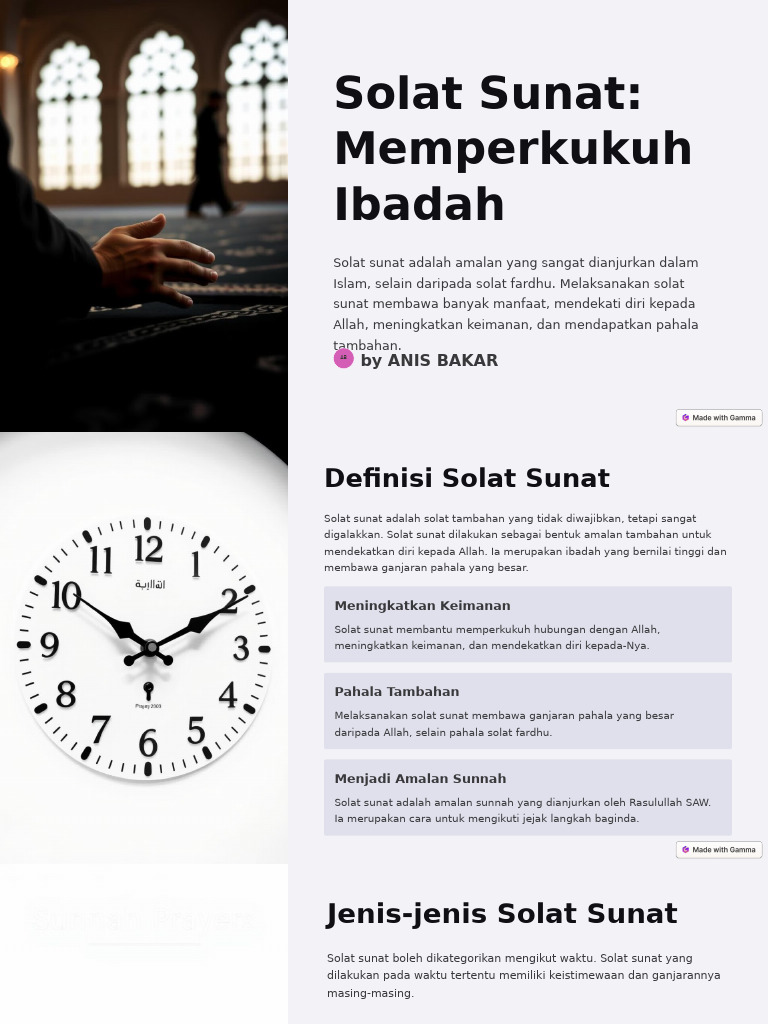 Solat Sunat Memperkukuh Ibadah | PDF
