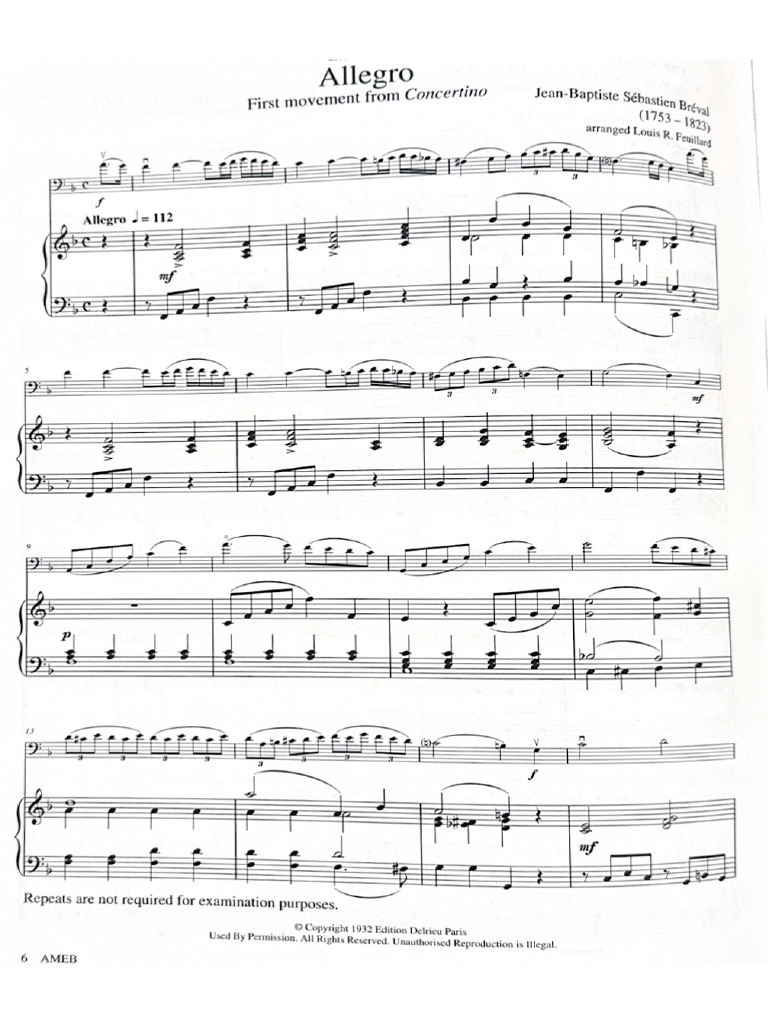 Ameb Cello G5 Allegro | PDF