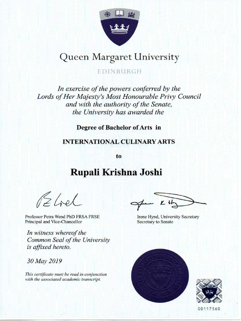 University Certificate | PDF