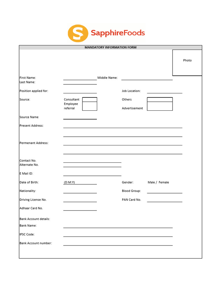 MIF Form | PDF