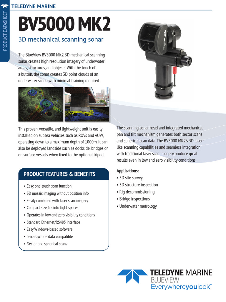 Blueview BV5000 MK2 Product Leaflet | PDF