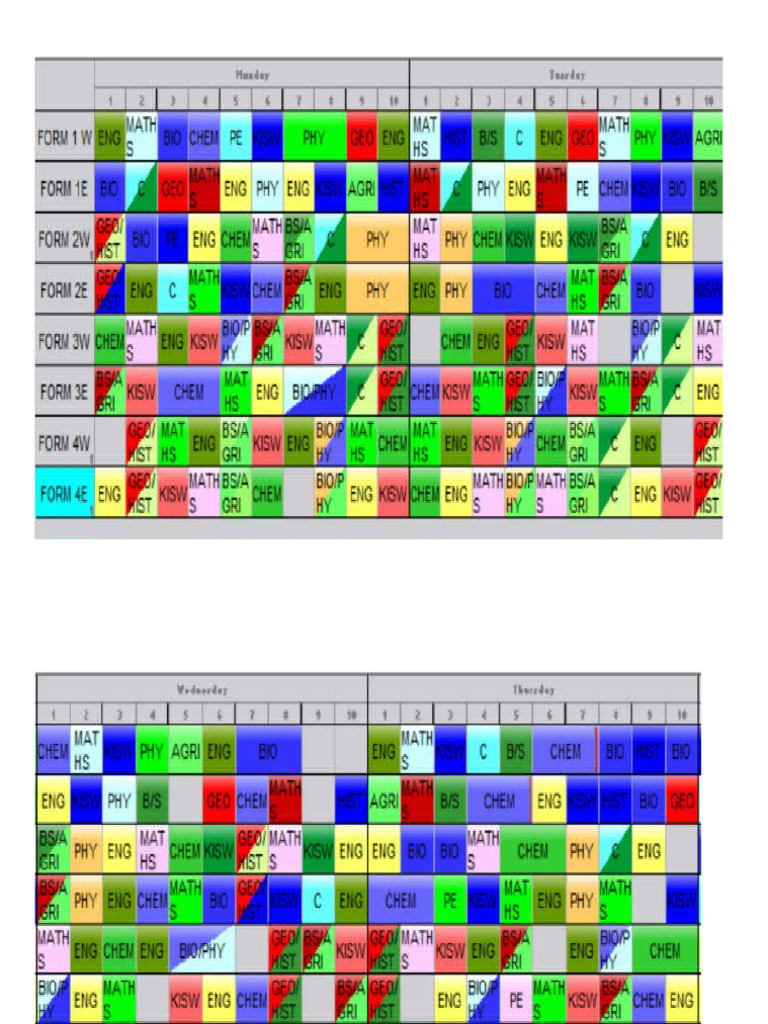 ALGANI TIME TABLES | PDF