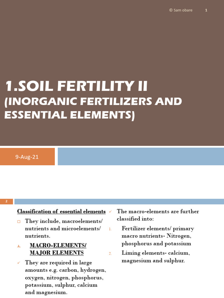 Form Two Agric Presentation | PDF