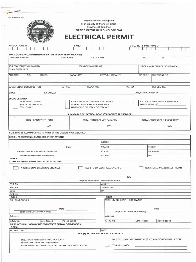 Electrical Permit | PDF