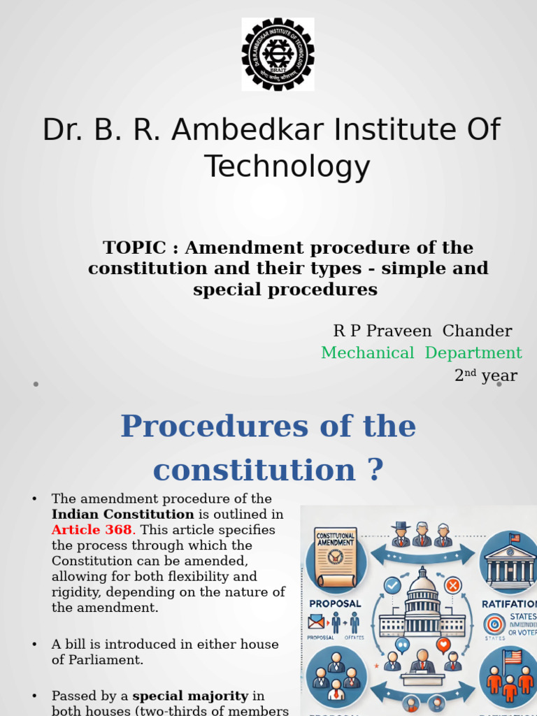 Amendment Procedures and Types 2 | PDF