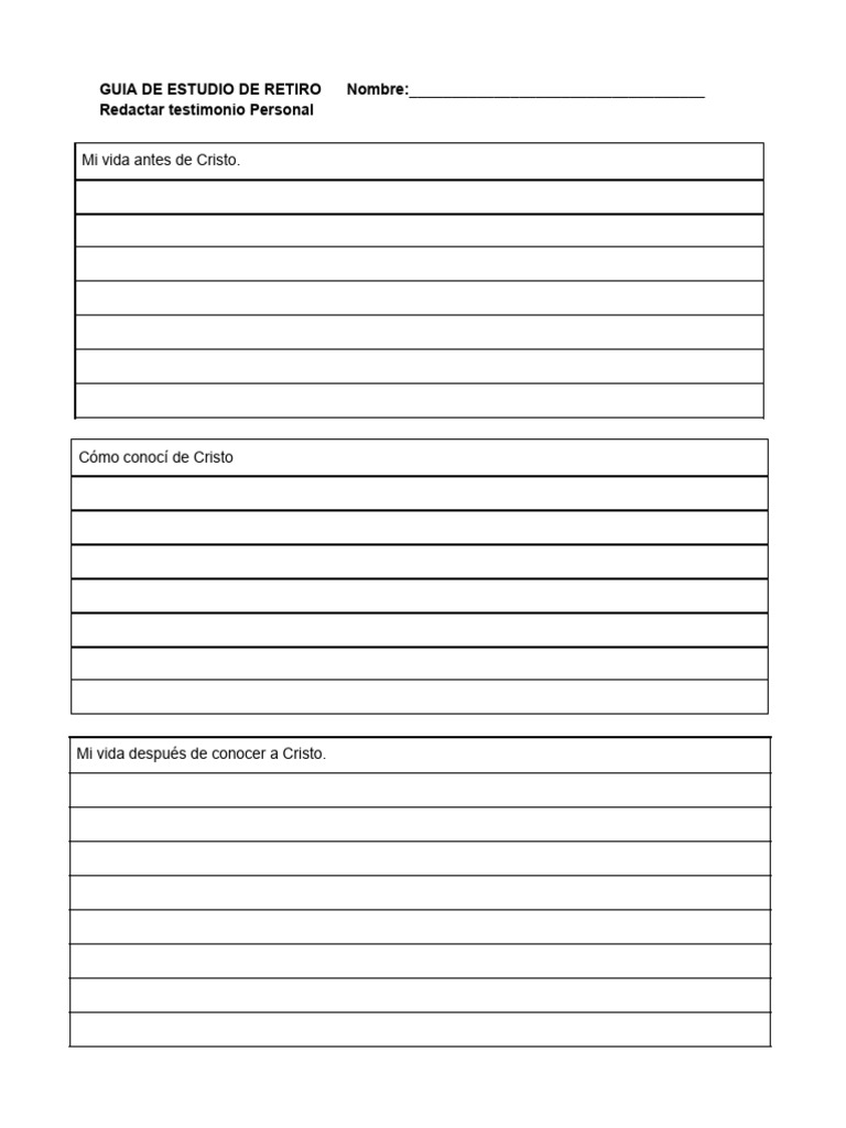 Guia de Testimonio Personal | PDF