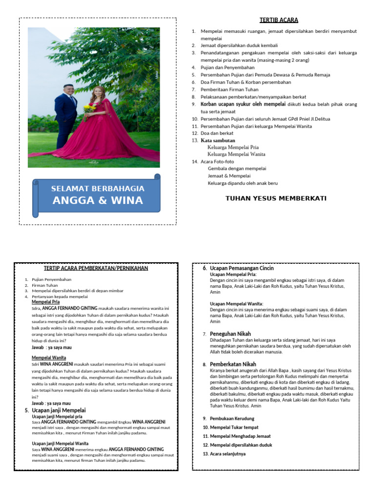 Tata Acara Pernikahan N 1 | PDF