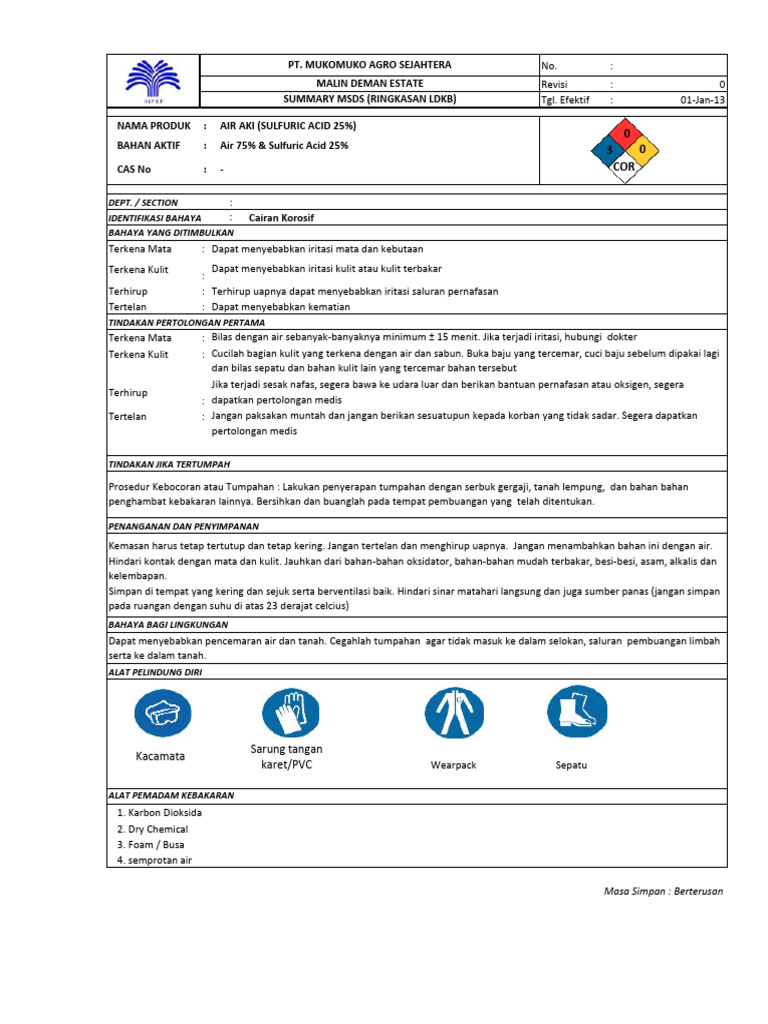 MDE_MSDS Air Aki | PDF