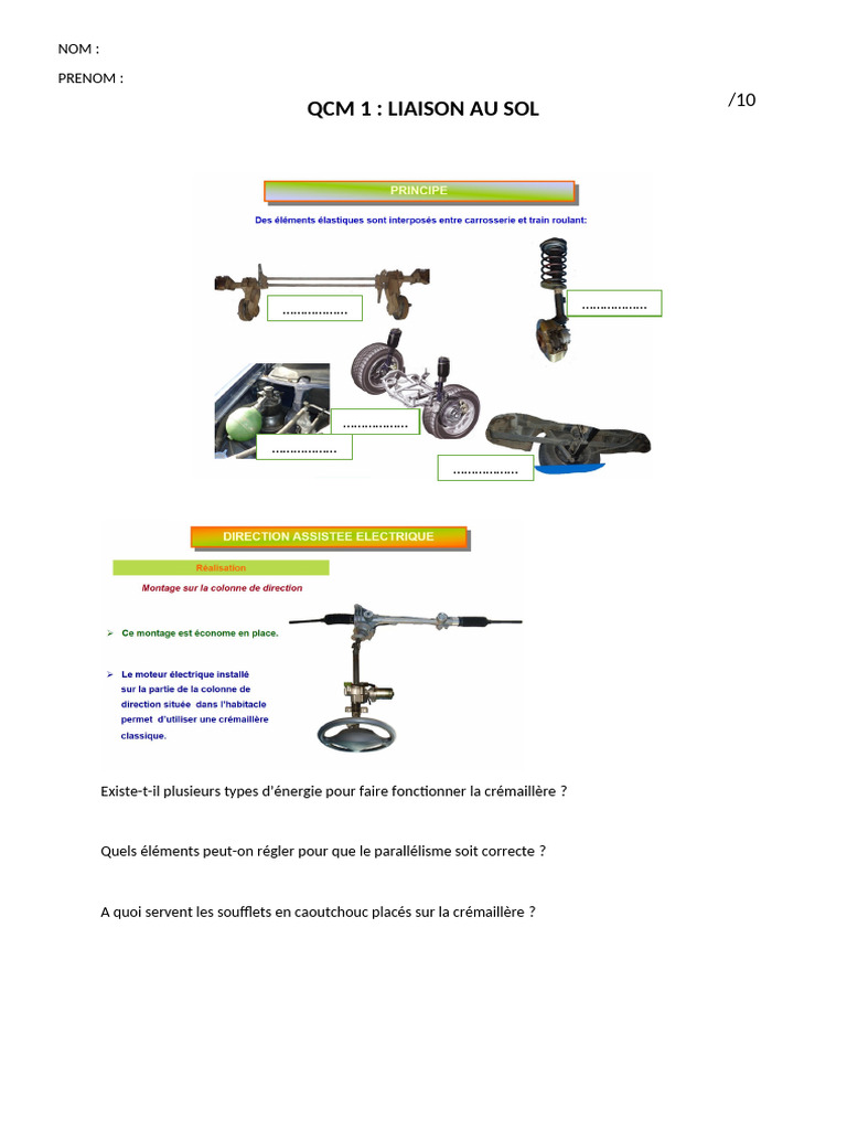 QUIZ 1 Liaison Au Sol | PDF